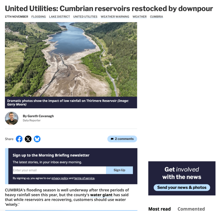 United Utilities Tell the Public to “Use Water Wisely” – Tell that to ...